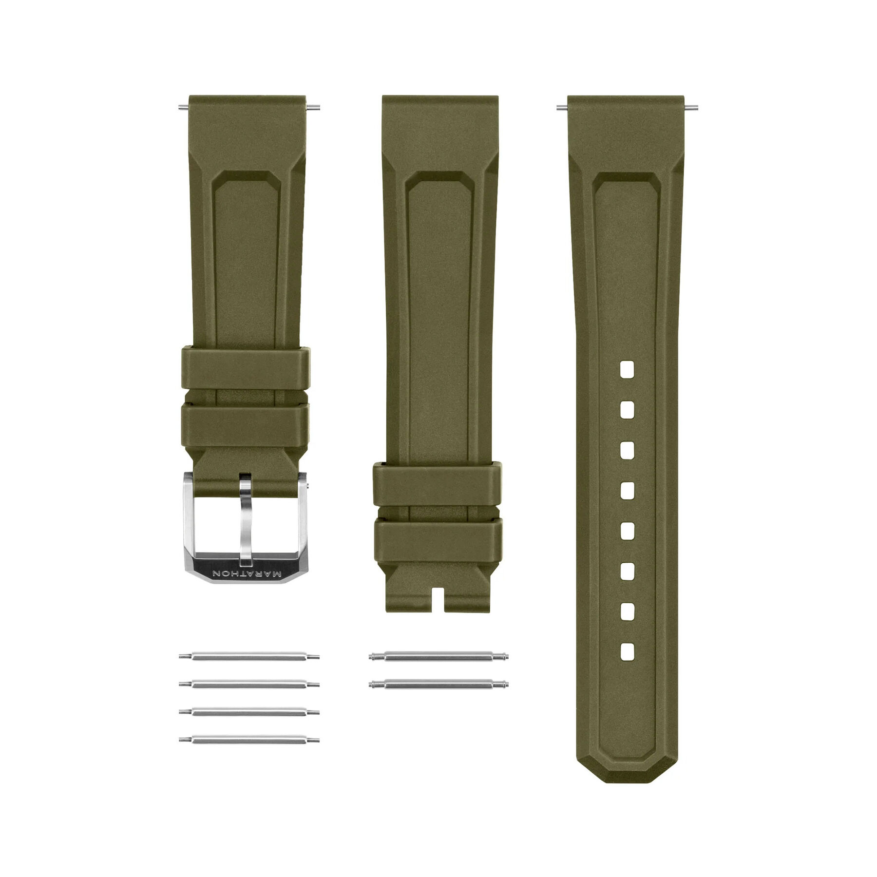 Marathon V2 OD Green Rubber Dive Watch Strap | Marathon Watch ...